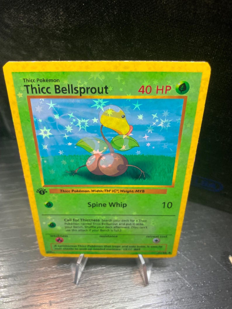 Thicc Bellsprout Pokemon Card Handmade - Etsy