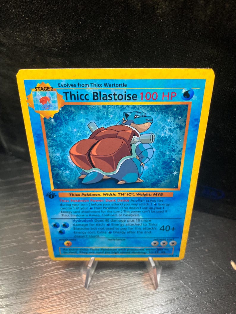 Thicc Blastoise Pokemon Card Handmade - Etsy