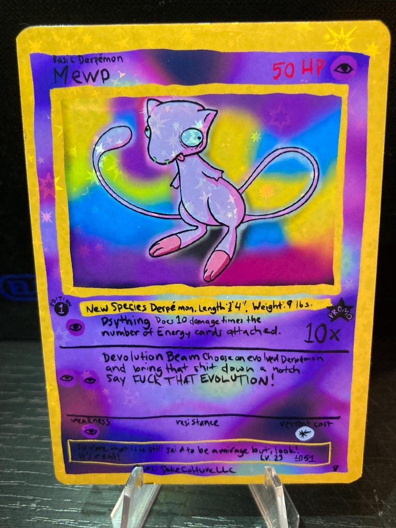 Mewp Mew Pokemon Card Handmade - Etsy