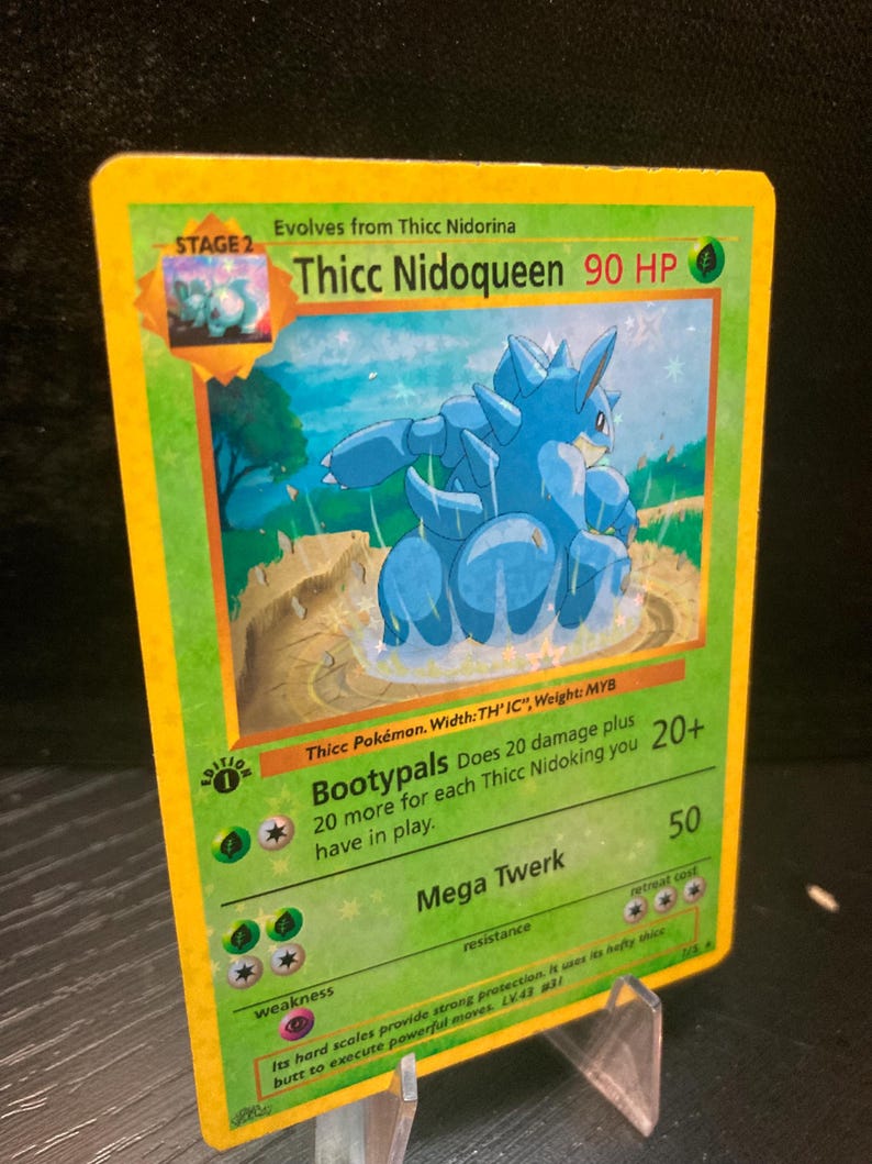 Thicc Nidoqueen Pokemon Card Handmade - Etsy