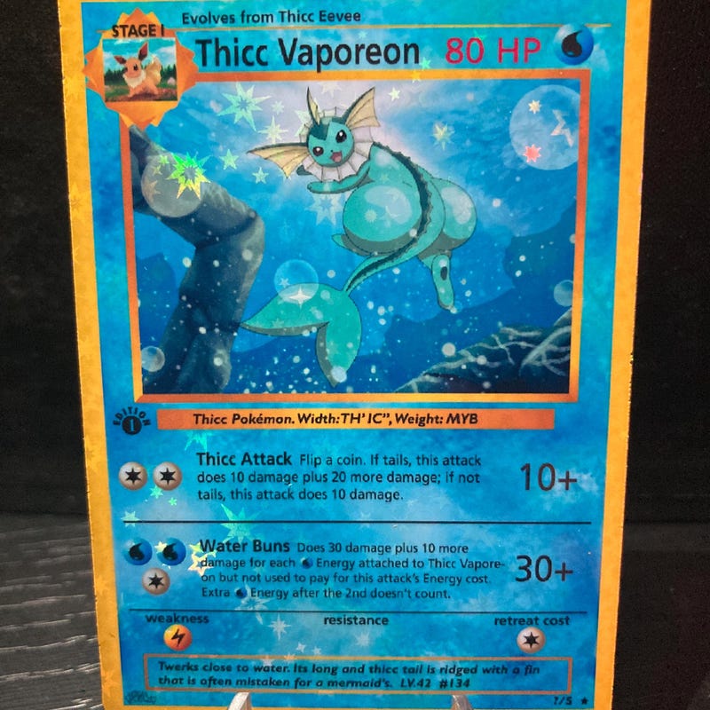 Thicc Pokemoncard - Etsy