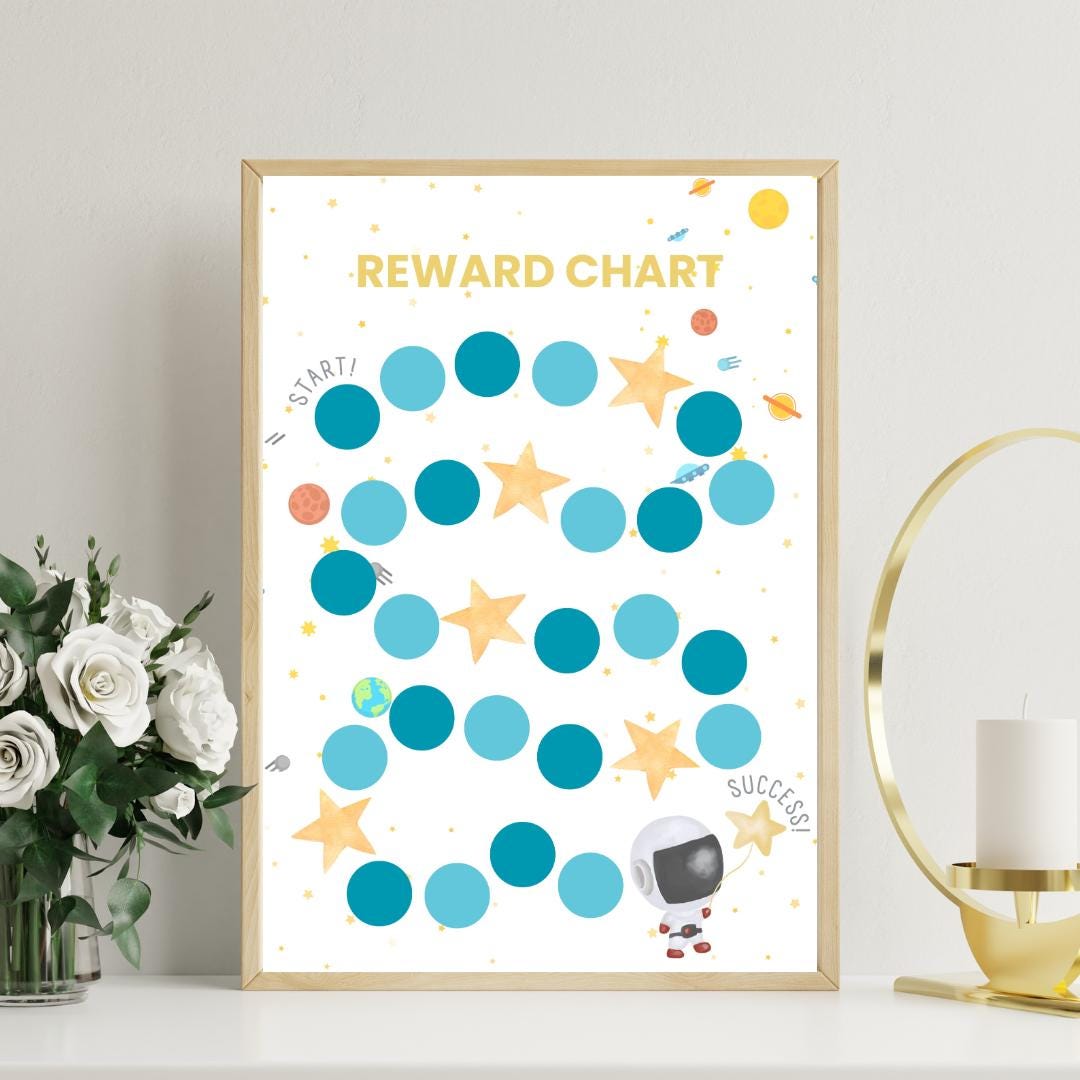 Printable Kids Reward Chart | Toddler Chore Chart | Positive Behaviour ...