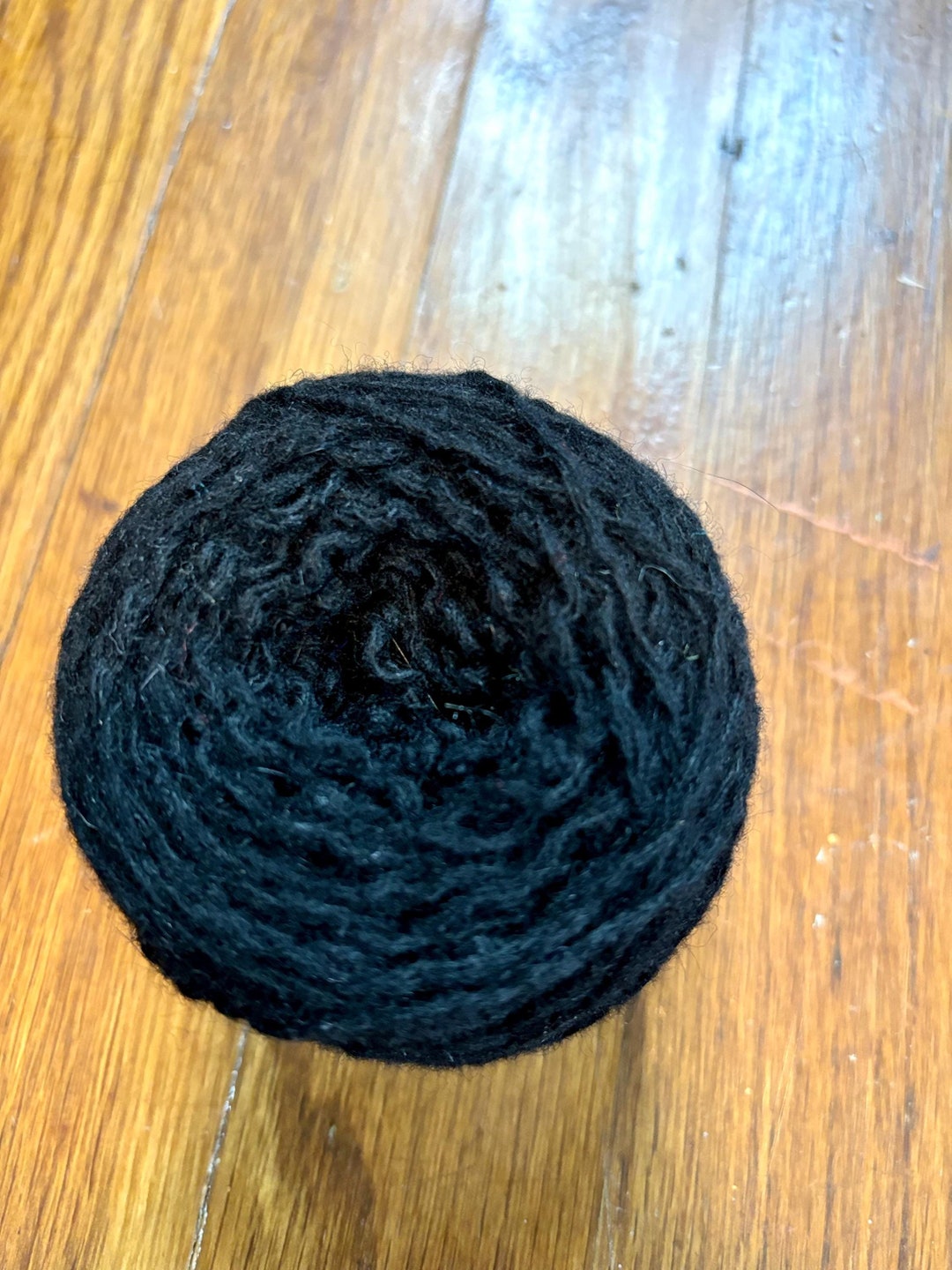 100 Yards of Black Wool Yarn - Etsy