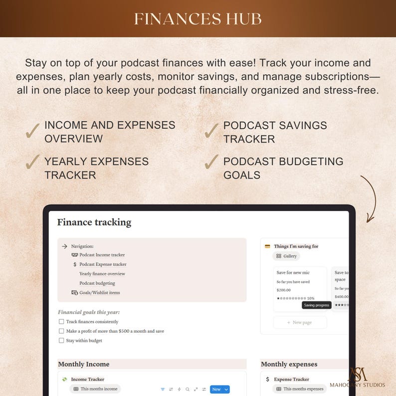 Podcast Planner Notion Template Digital Content Creator Episode ...