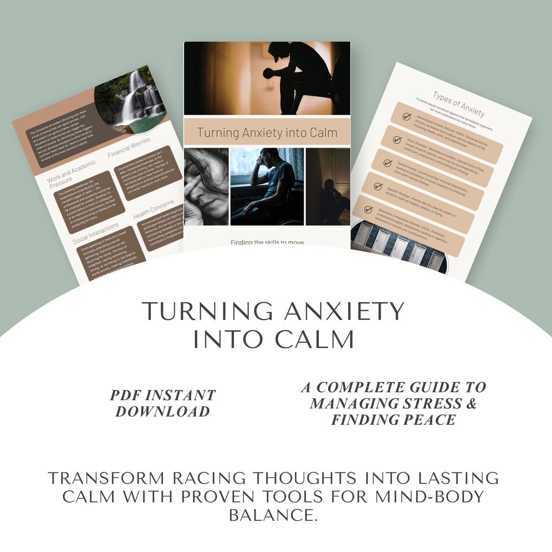 Turning Anxiety Into Calm – Printable Anxiety Relief Workbook ...