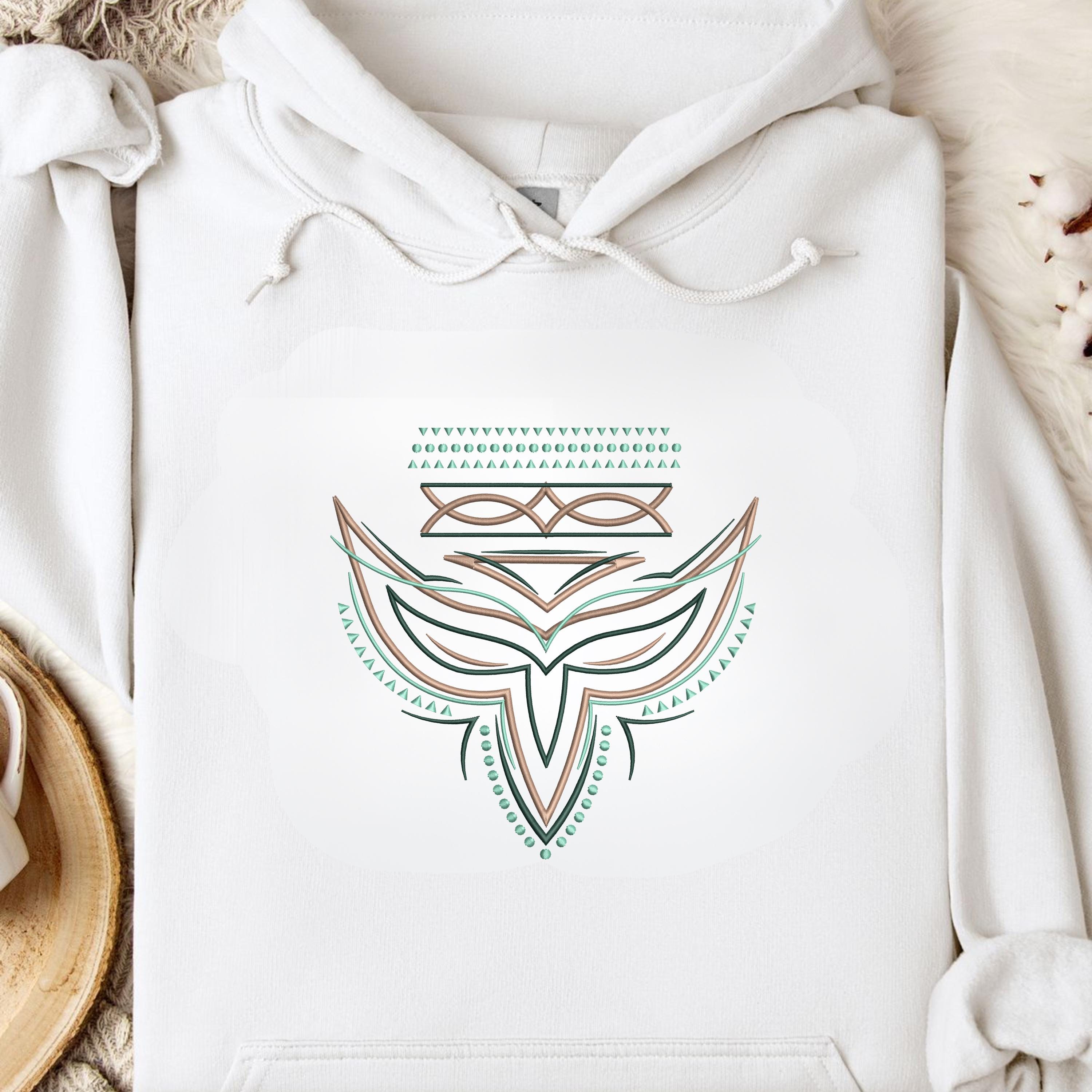Aztec Boot Stitch Embroidery Design Bundle, Geometric Tribal Machine ...