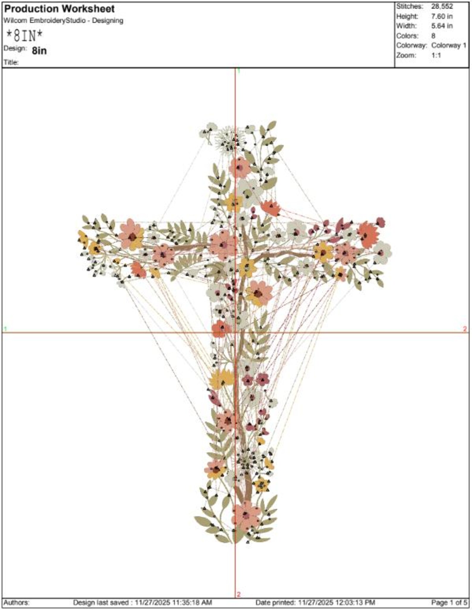 Flower Cross Embroidery Design, Religious Easter File (digital Download ...