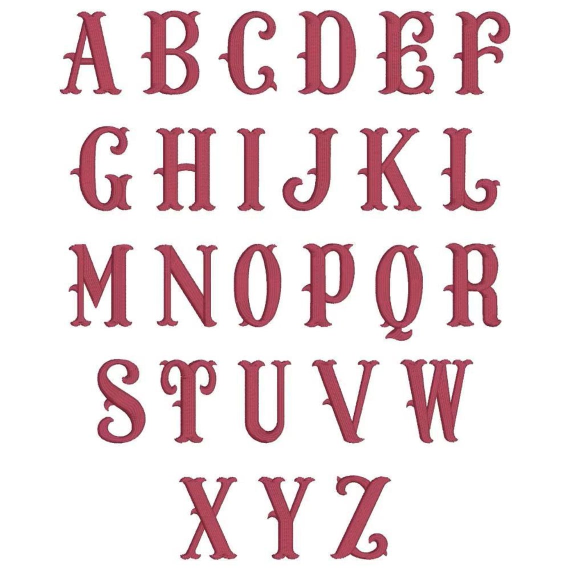 8 Fishtail Monogram Embroidery Bundle, Alphabet Designs + 11 Formats ...