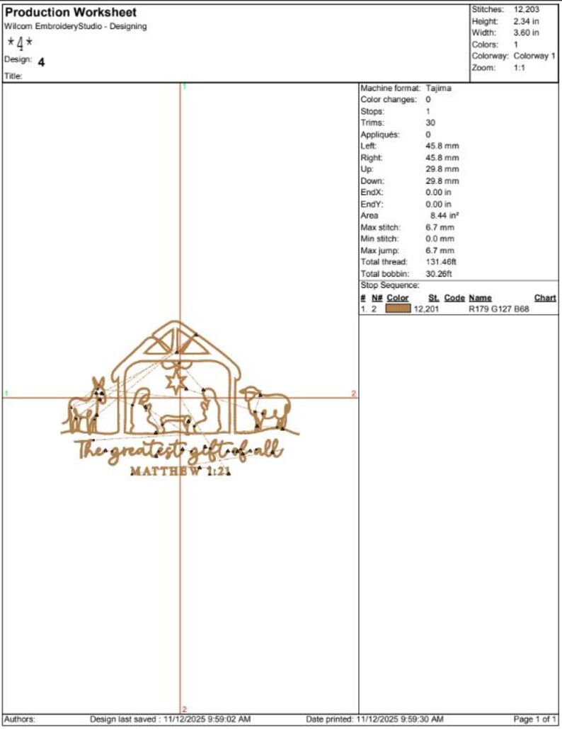 Nativity Embroidery Design, Christian Christmas File (digital Download ...
