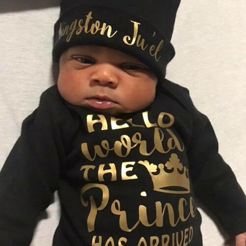 Newborn Baby Boy the Prince Has Arrived Coming Home Outfit - Etsy