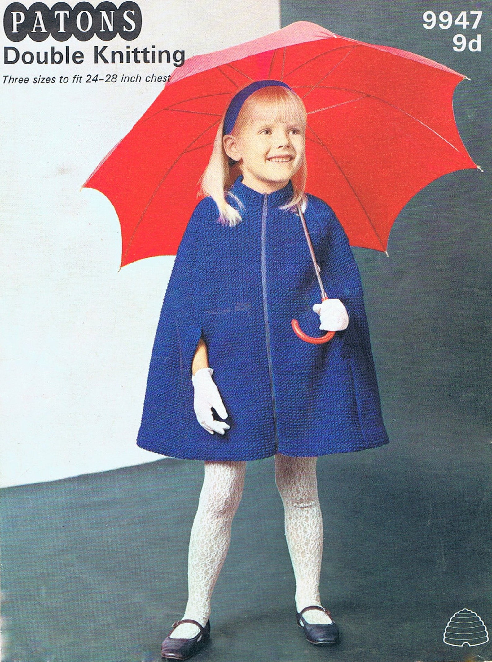 Girls Cloak Cape Knitting Pattern Vintage - PDF - Trendy (T159) - Etsy