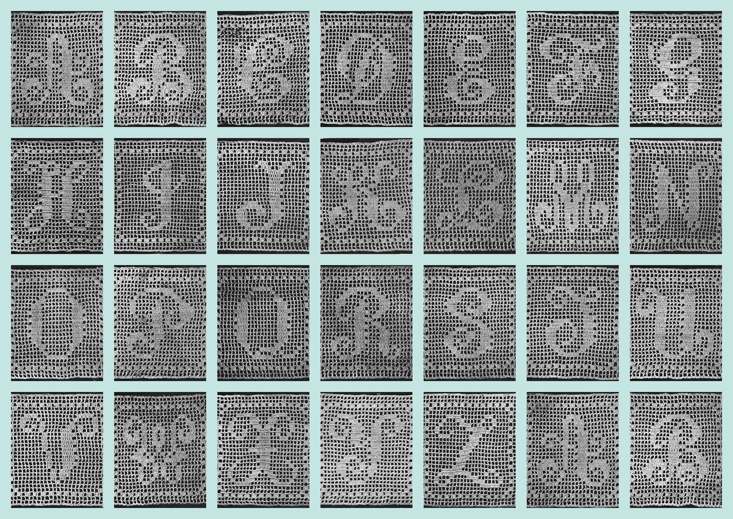 Alphabet Crochet Pattern A-Z Initials Vintage 1920s PDF (T209) - Etsy