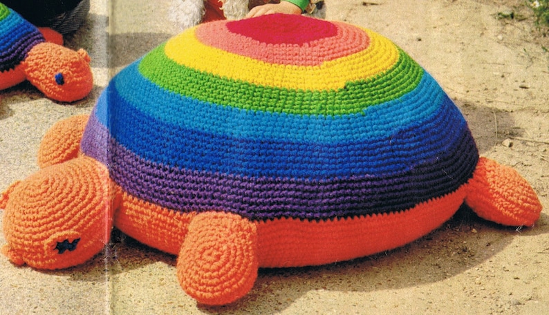 Giant Tortoise Floor Cushion Crochet Pattern Vintage PDF (T208) - Etsy