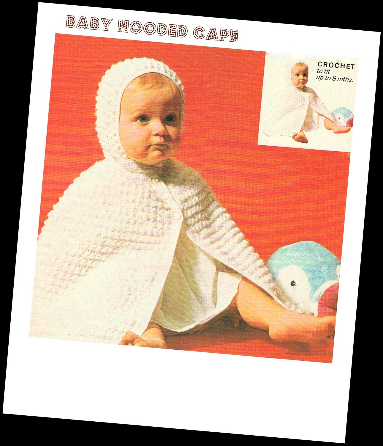 Baby Hooded Cape Crochet Pattern PDF (T166) - Etsy