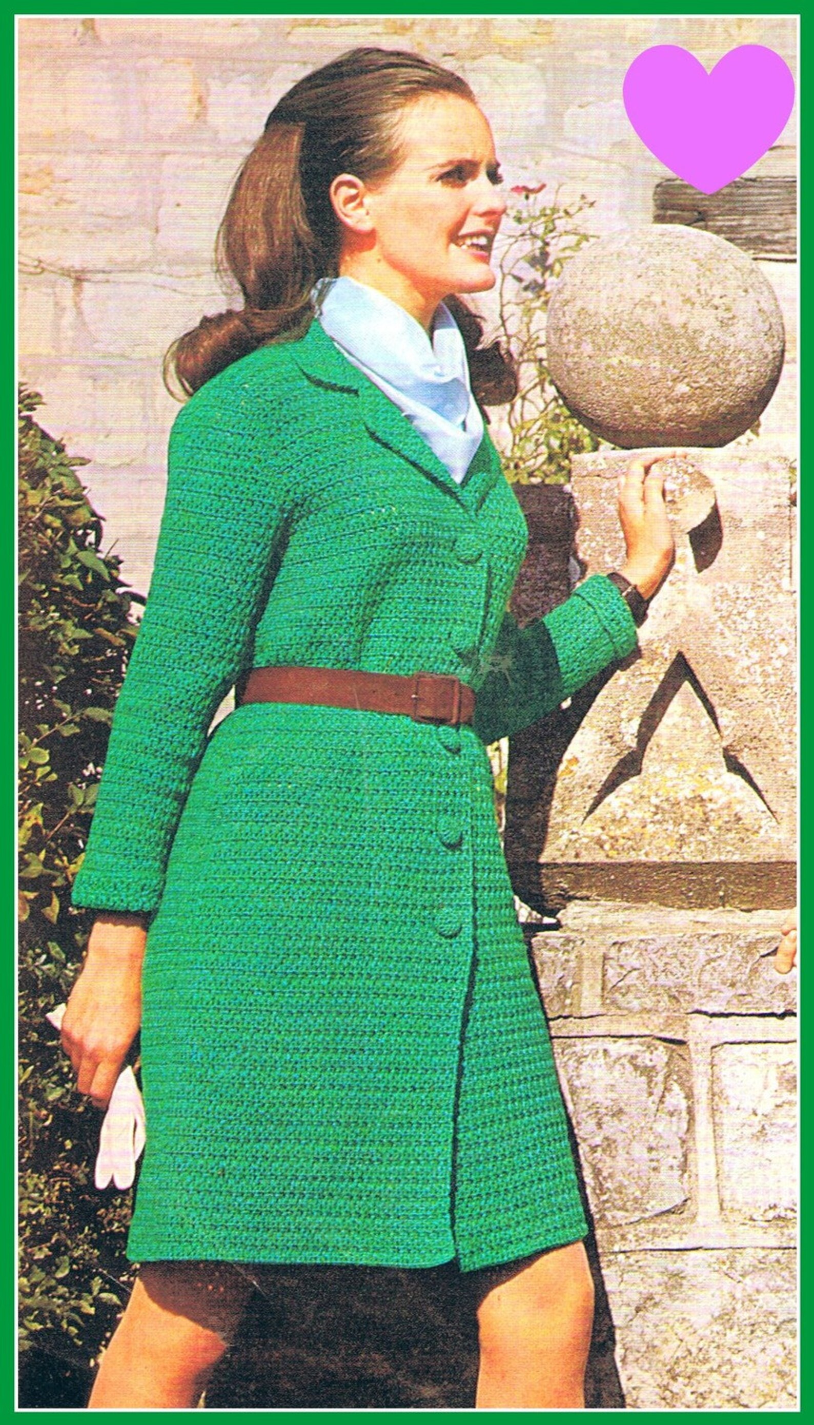 1960s Coat Crochet Pattern Original 1960s Mod Coat Sixties Vintage PDF ...