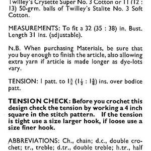 1960s Dress Crochet Pattern With Front or Back Opening Barbara Warner ...
