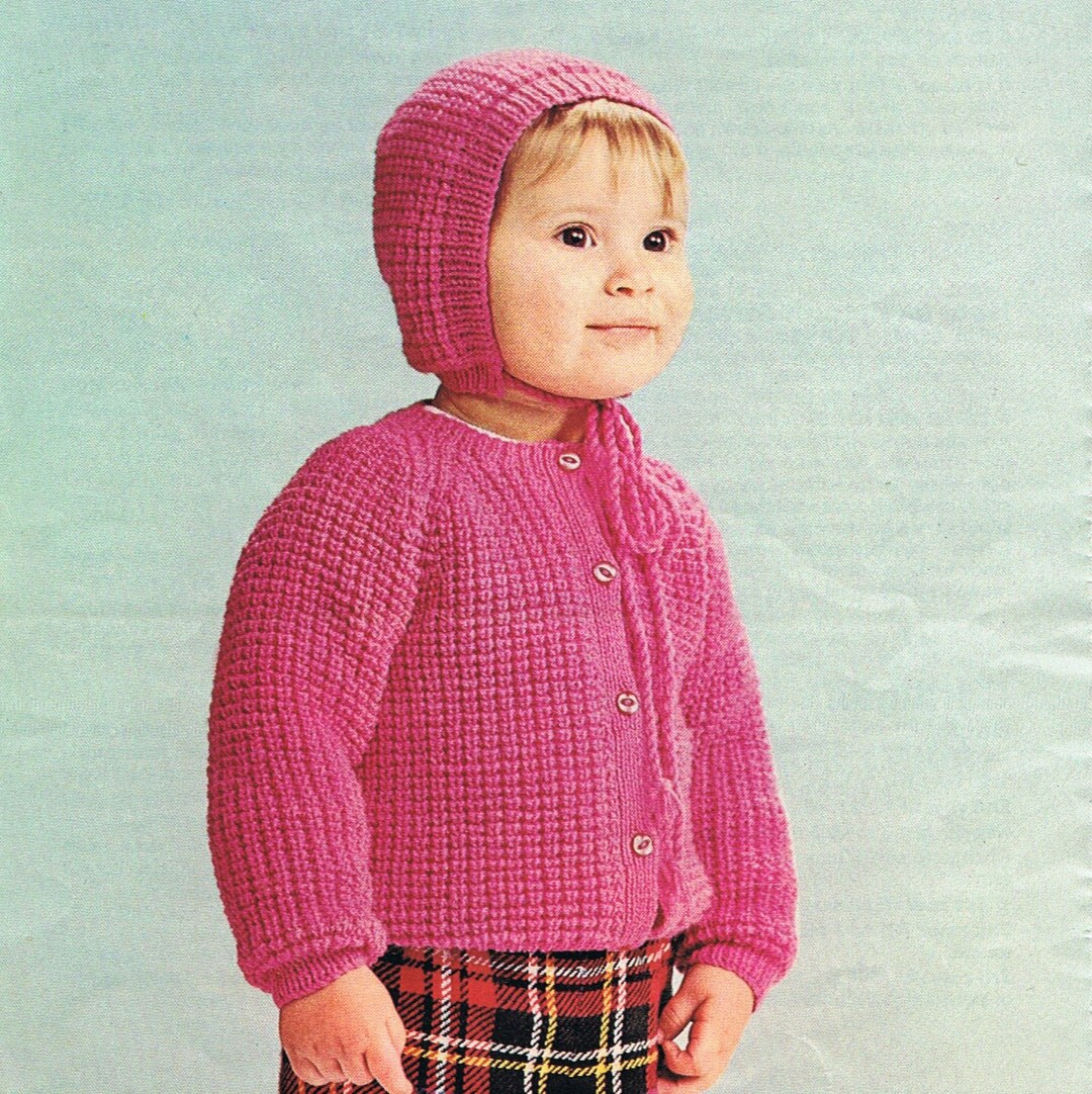 Toddler Cardigan and Hat Knitting Pattern PDF Poppleton 1247 (T190) - Etsy