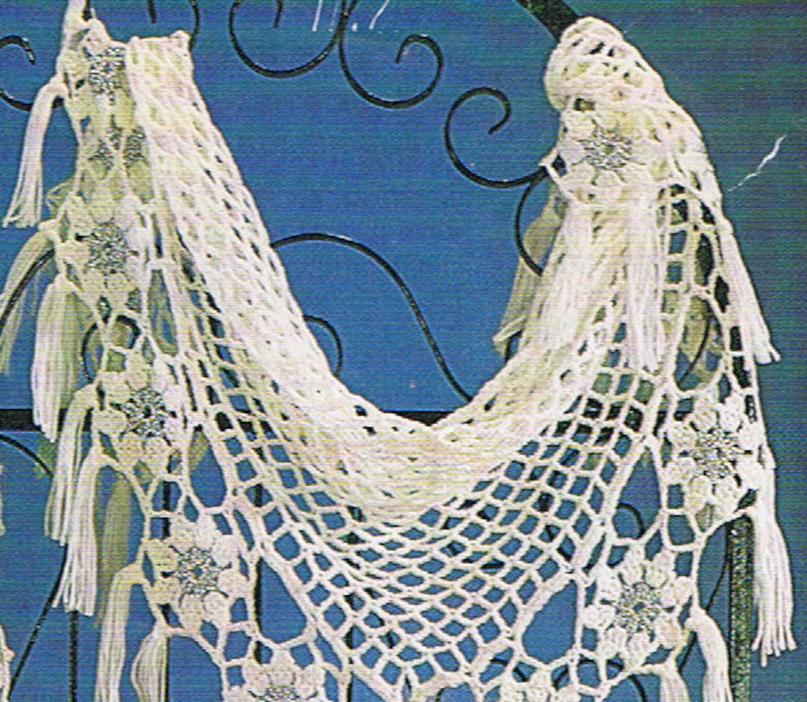 Very Pretty Shawl With Flower Motif Crochet Pattern PDF (T234) - Etsy