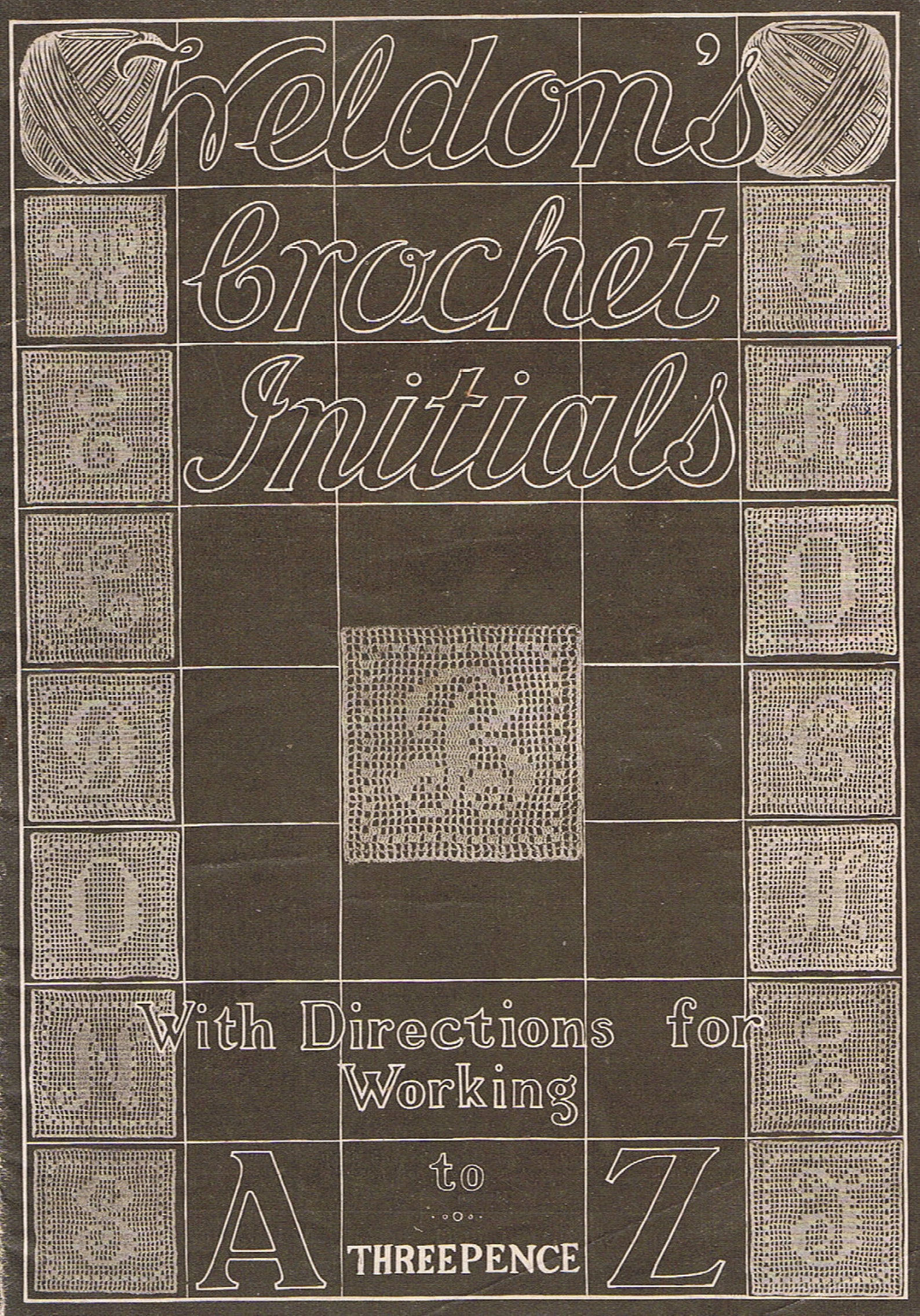 Alphabet Crochet Pattern A-Z Initials Vintage 1920s PDF (T209) - Etsy