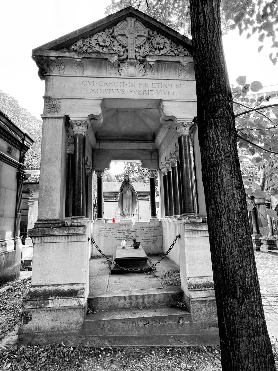 Pere-lachaise Family Mausoleum, Paris France Selective Color ...