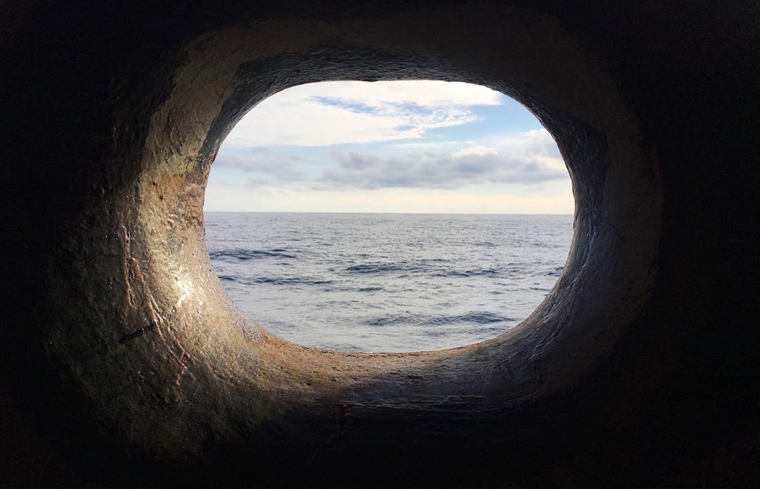 North Atlantic Ocean - Porthole to the Open Sea Color Photography Print ...