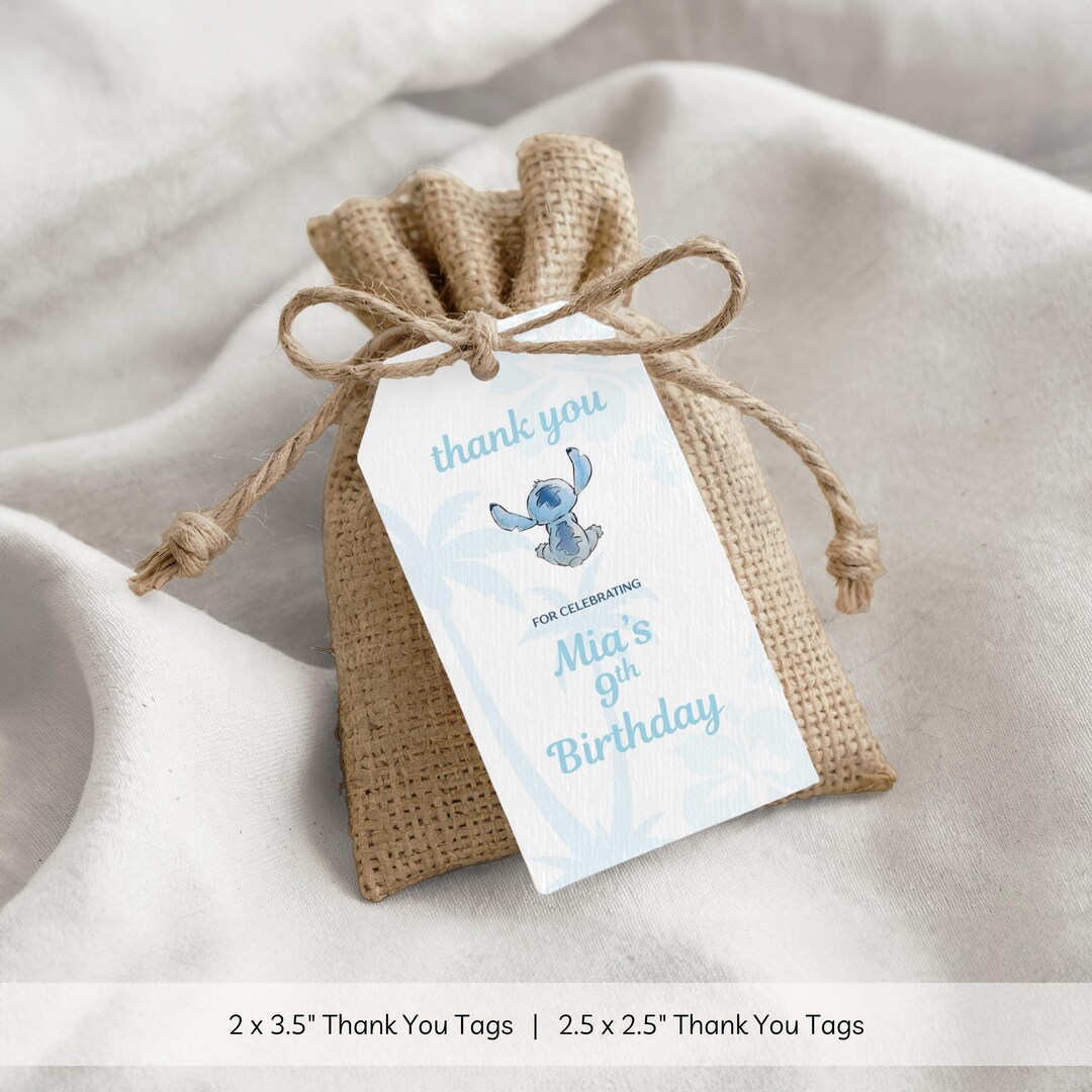 Blue Alien Birthday Invitation & Thank You Tag Bundle | Tropical Aloha ...