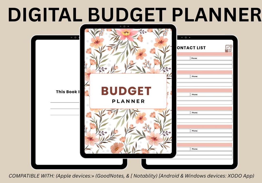 Digital Budget Planner , Printable Finance Tracker, Money Management ...