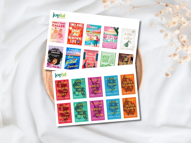 Book Cover Stickers for Bullet Journal or Planner, Reading Journal ...