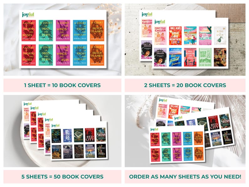 Book Cover Stickers for Bullet Journal or Planner, Reading Journal ...
