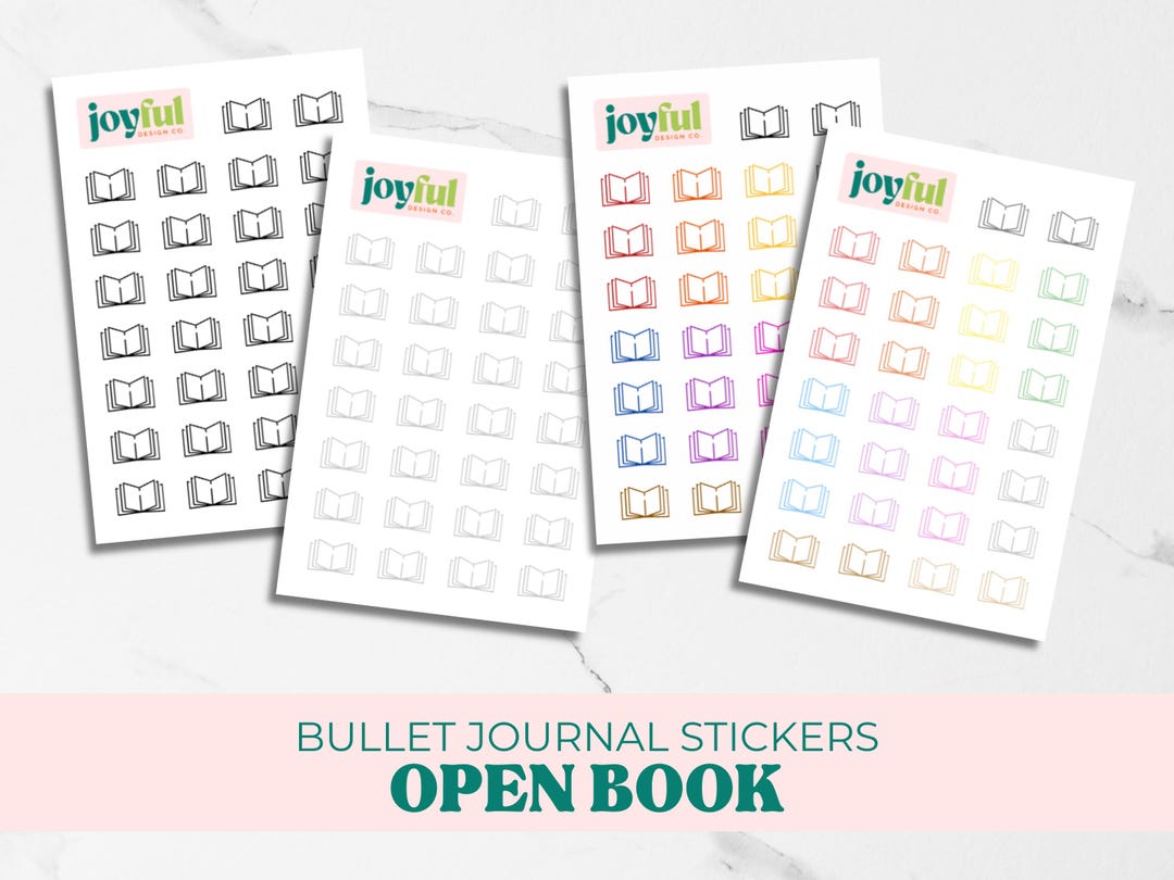 Book Sticker for Bullet Journal or Planner, Reading Journal, Book ...