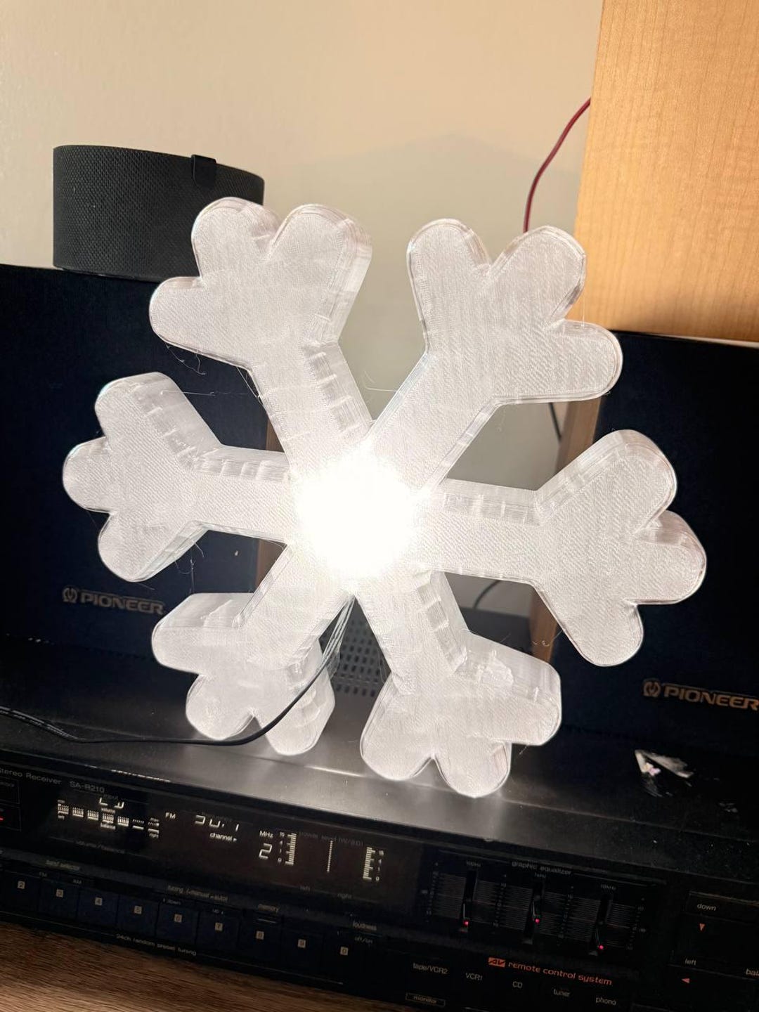 3D Printed LED Snowflake Lamp – Holiday & Winter Decor - Etsy