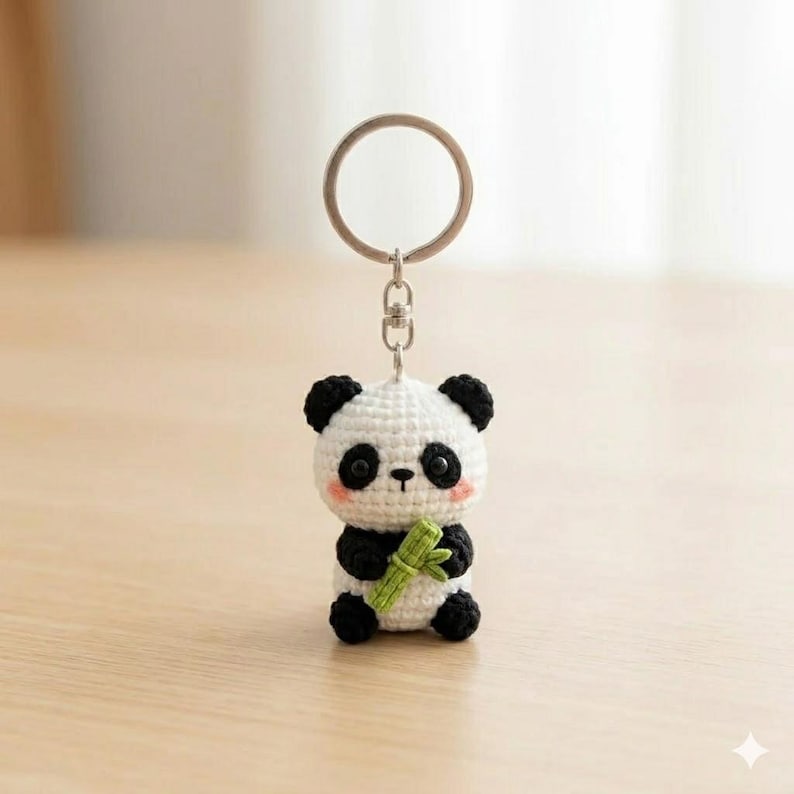 Multiple Handmade Crochet Animal Keychain,cute Amigurumi Panda Capybara ...