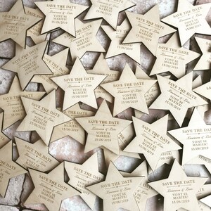 Personalised Save the Date Magnet | Rustic Wooden Wedding Magnet ...