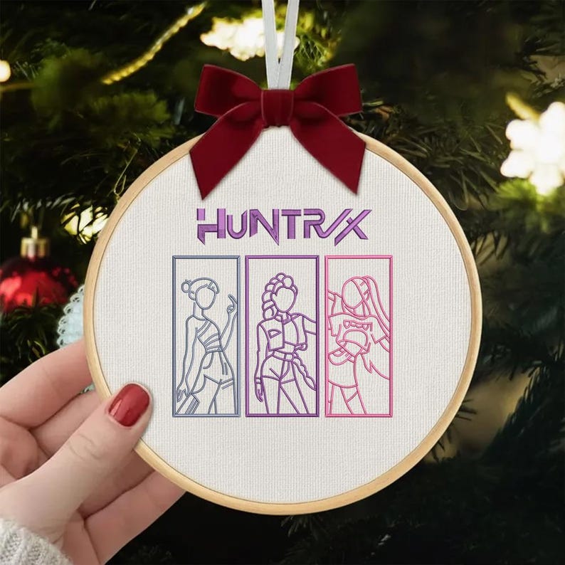 Kpop Hunter Huntrix Character Embroidered Design, Fantasy Movie Style ...