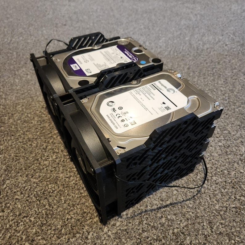 3.5 HDD Hard Drive Rack / Holder, Stand, Enclosure | Stackable + Fan ...