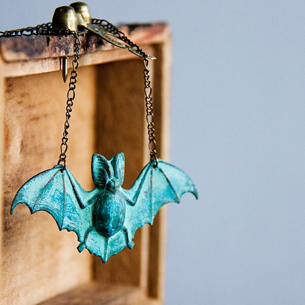 Bat Necklace - Etsy