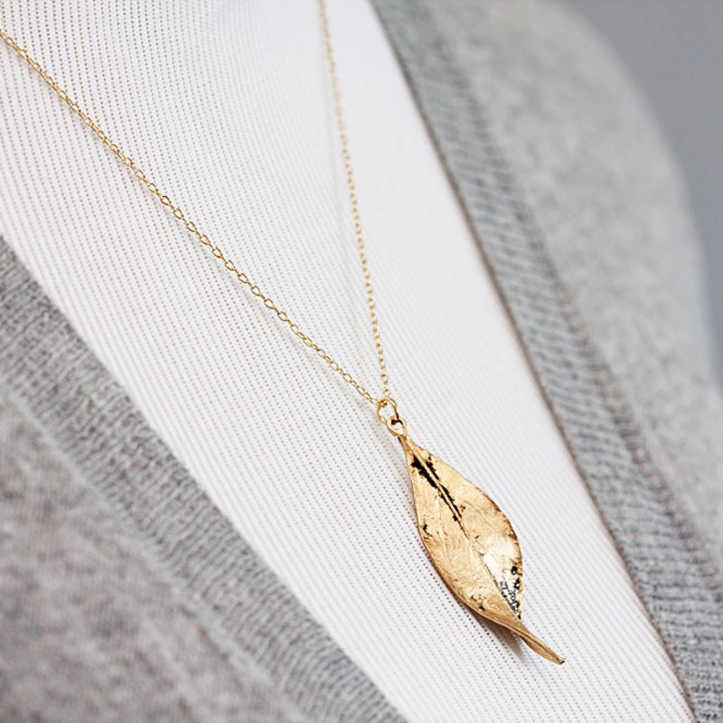 Leaf Necklace - Etsy