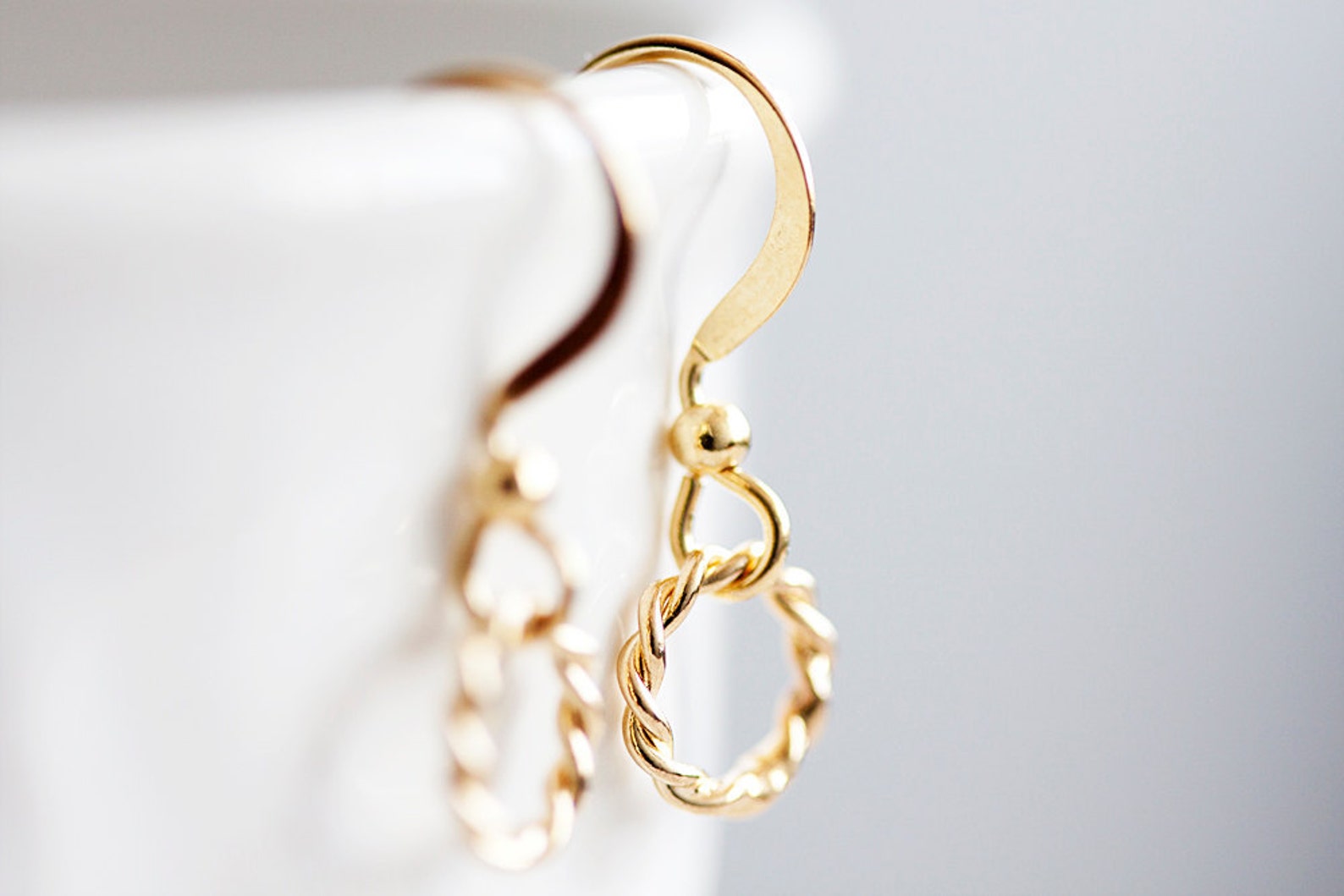 Tiny Circle Earrings Little Ring Earrings Simple Gold Earrings - Etsy
