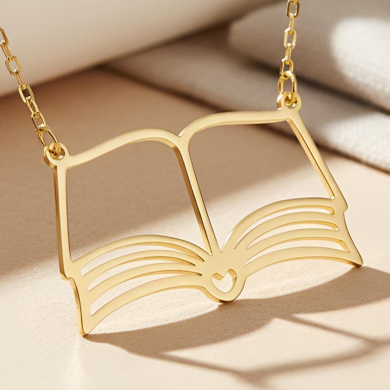 Book Necklace - Etsy
