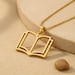 Open Book Pendant Necklace | 925 Sterling Silver for Teachers & Book ...