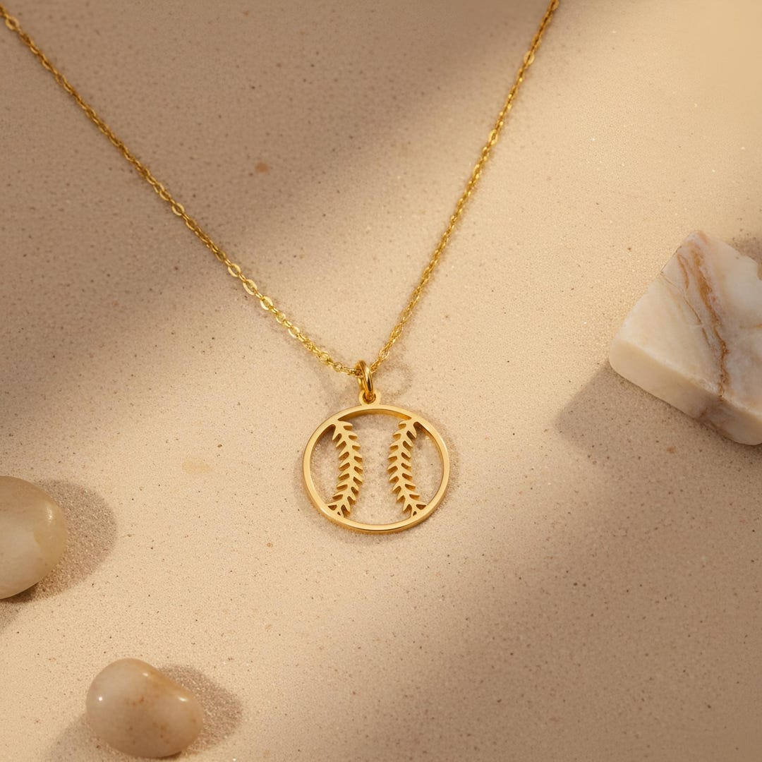 Baseball Necklace | Sterling Silver Sports Jewelry | Minimalist ...