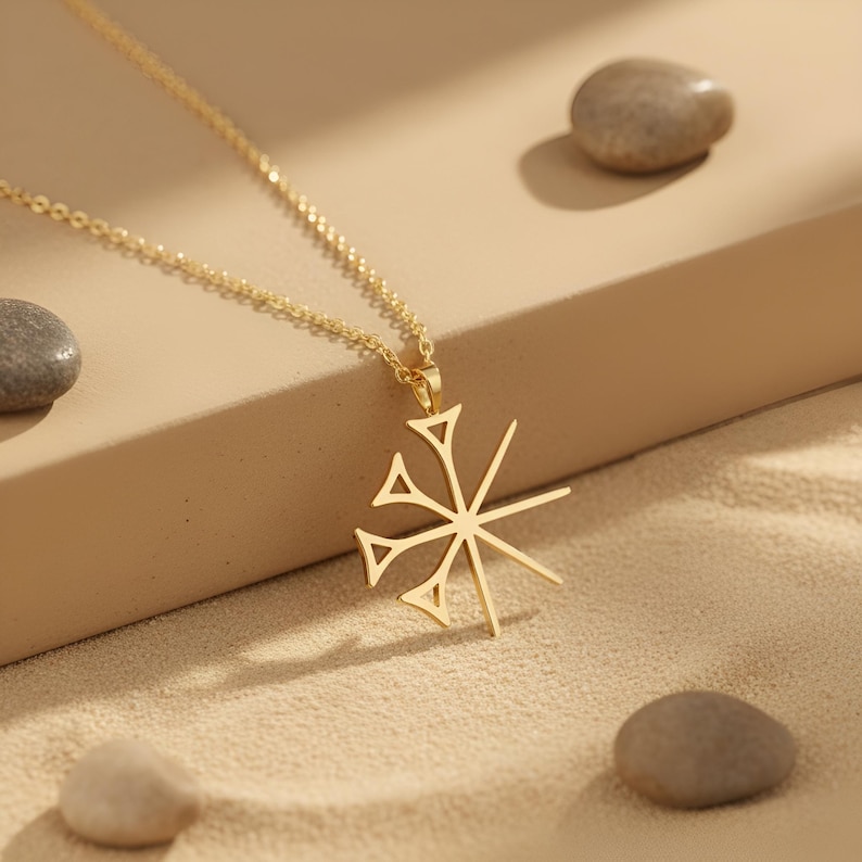 Sumerian Dingir Symbol Necklace | 925 Sterling Silver Jewelry | Ancient ...