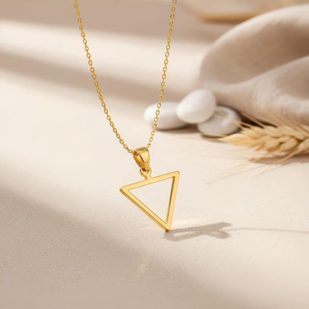 Handmade Water Element Necklace | 14K Gold Plated 925 Silver | Minimal ...