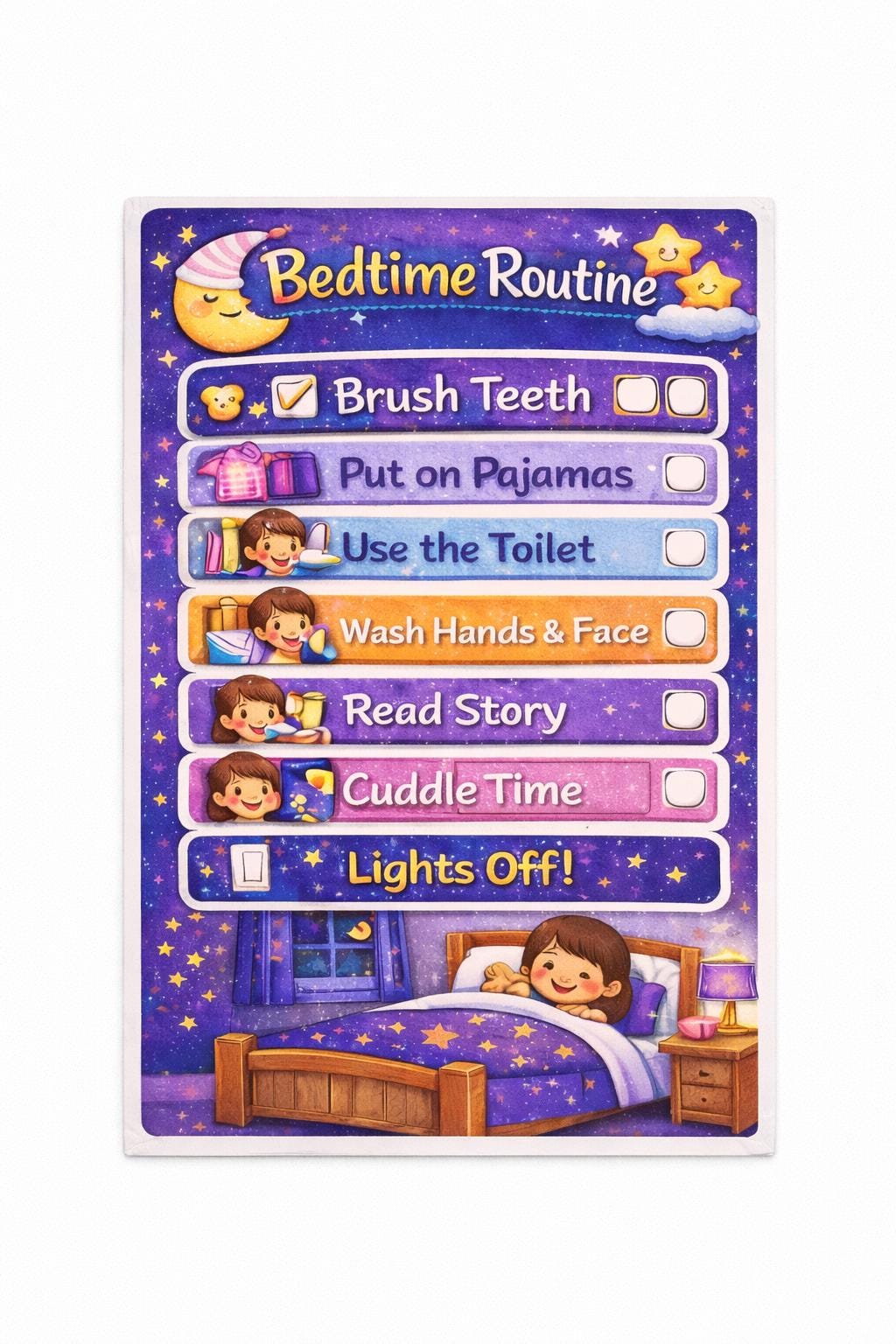Visual Bedtime Routine Chart – Autism & ADHD Friendly (digital Download ...