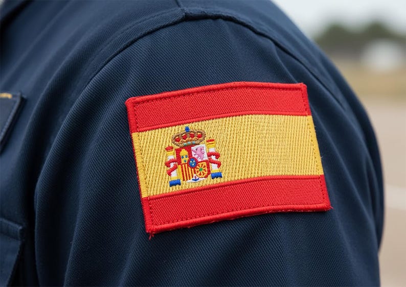 Spain Flag Embroidery Design | Patch Style File (digital Download) - Etsy