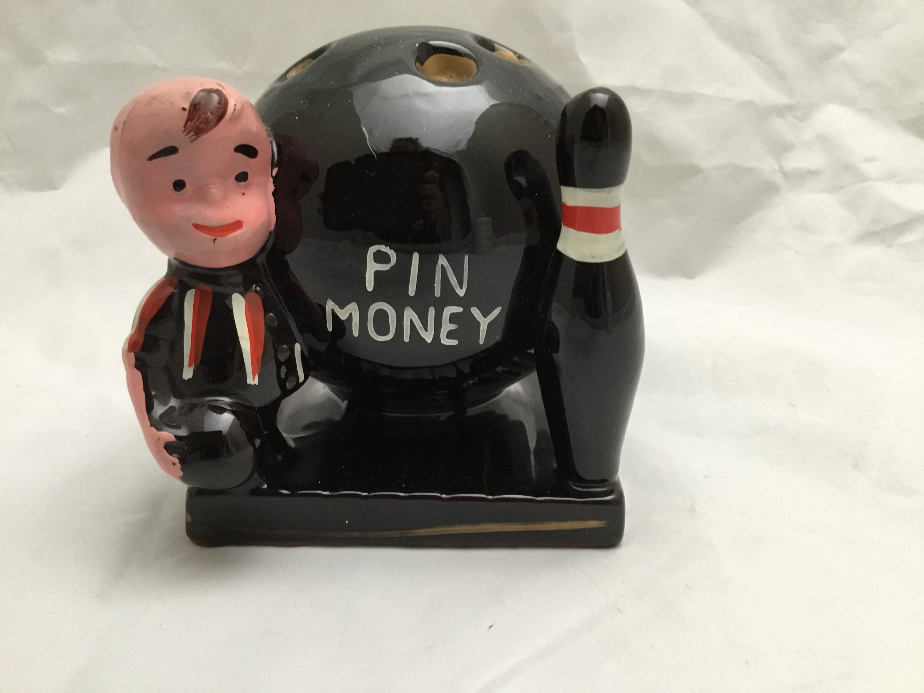 Vintage 1960s Pin Money Bank with Bowler with Pin and Bowling | Etsy