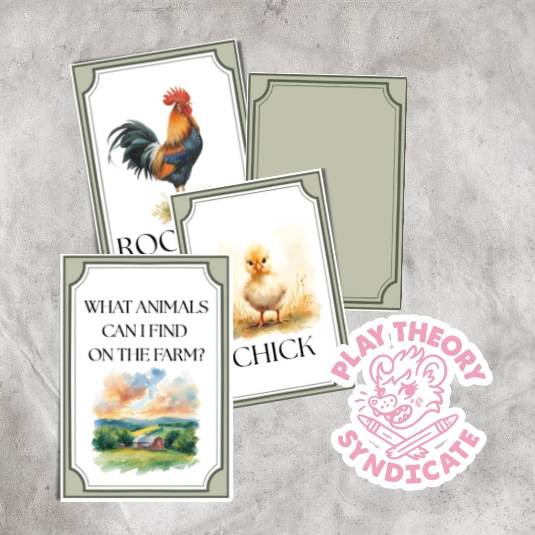 Farm Animal Flash Card Pack – Printable & Double-sided (24 Cards ...