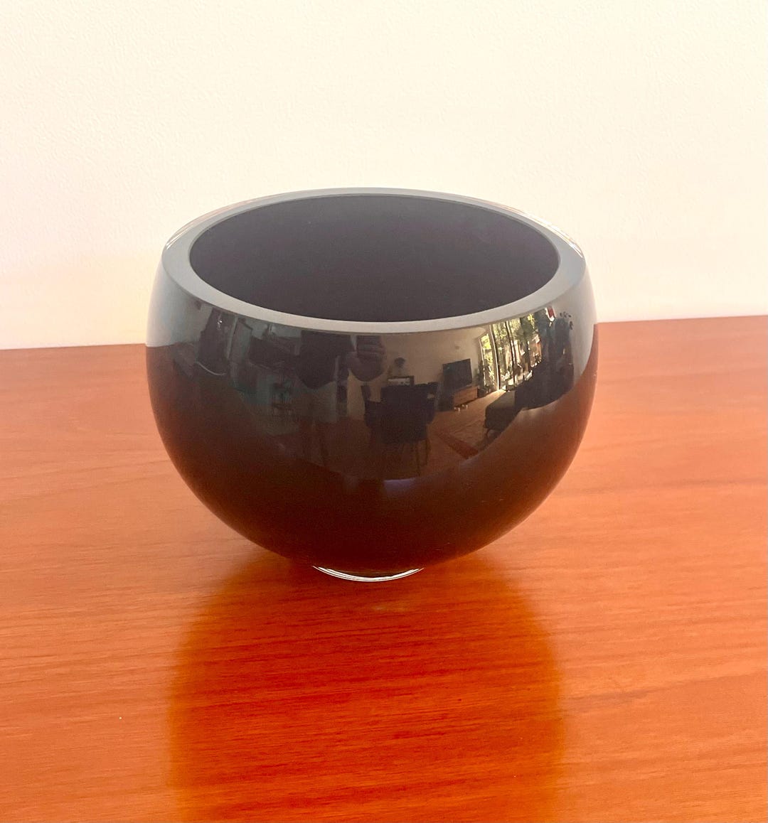A Georg Jensen Jet Black Glass Vase - Isle Model - Etsy