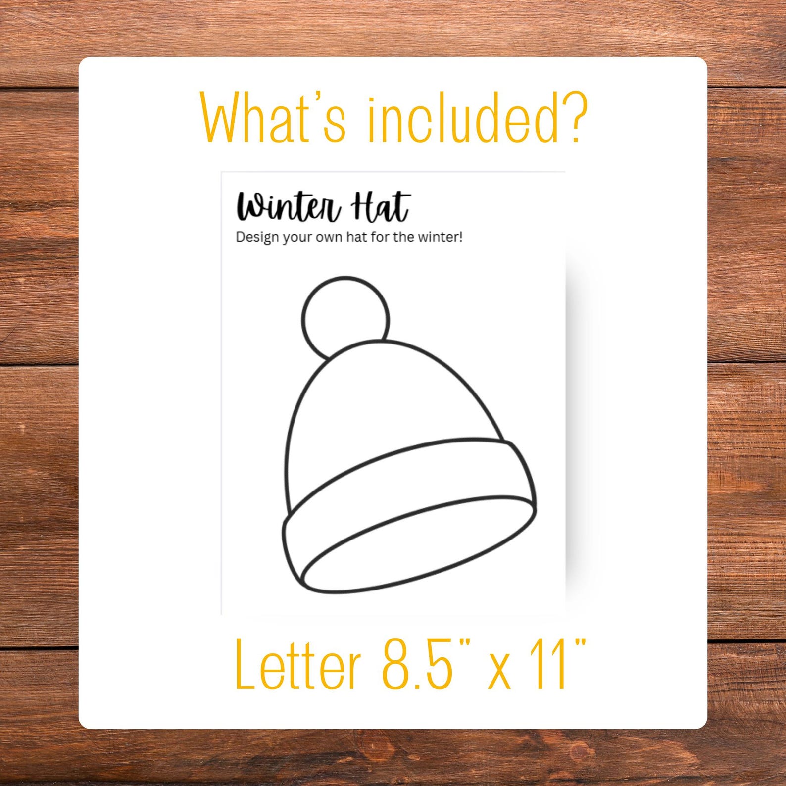 Design Your Own Winter Hat Printable Worksheet: Winter Craft Activity ...