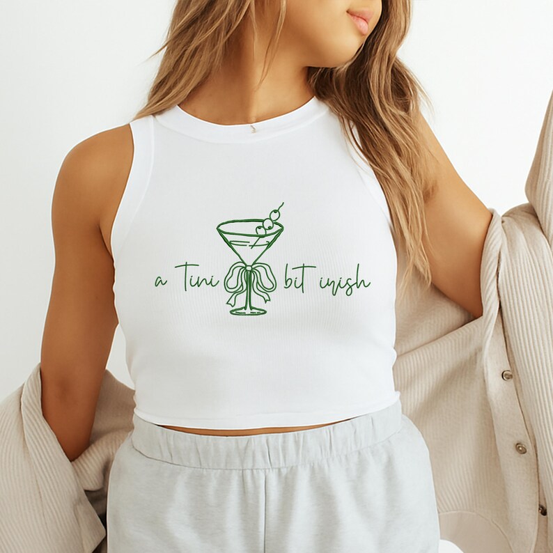A Tini Bit Irish Embroidery Design | St Patrick’s Day Martini Quote ...